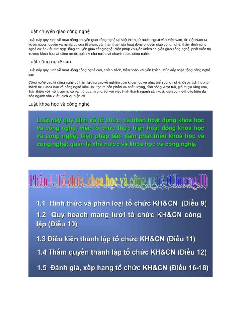 Tổng Quan Pl, Cs Về Khcn Và Đmst | PDF