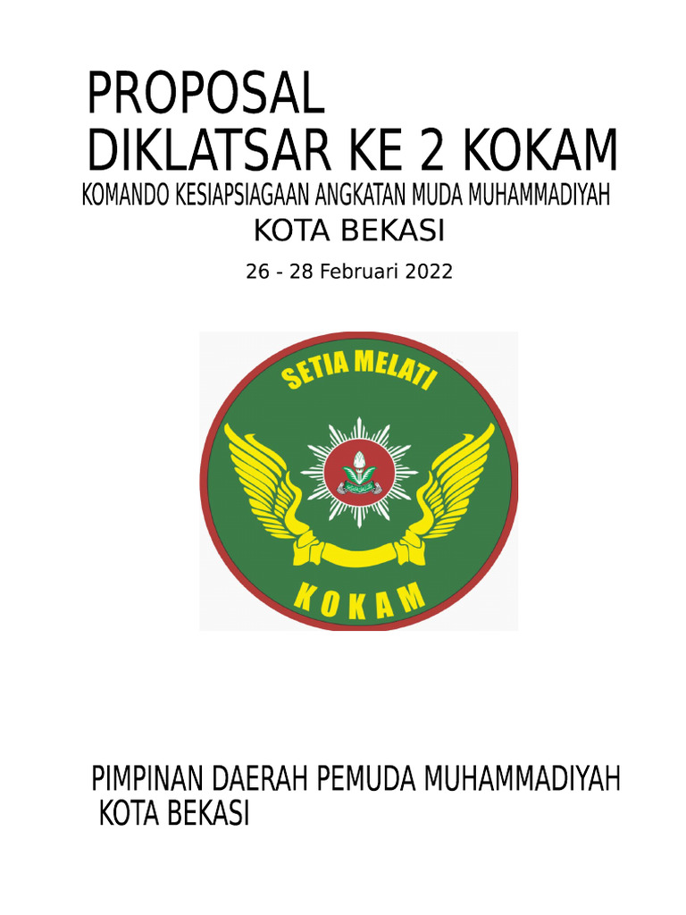 Depan Proposal Diklat | PDF