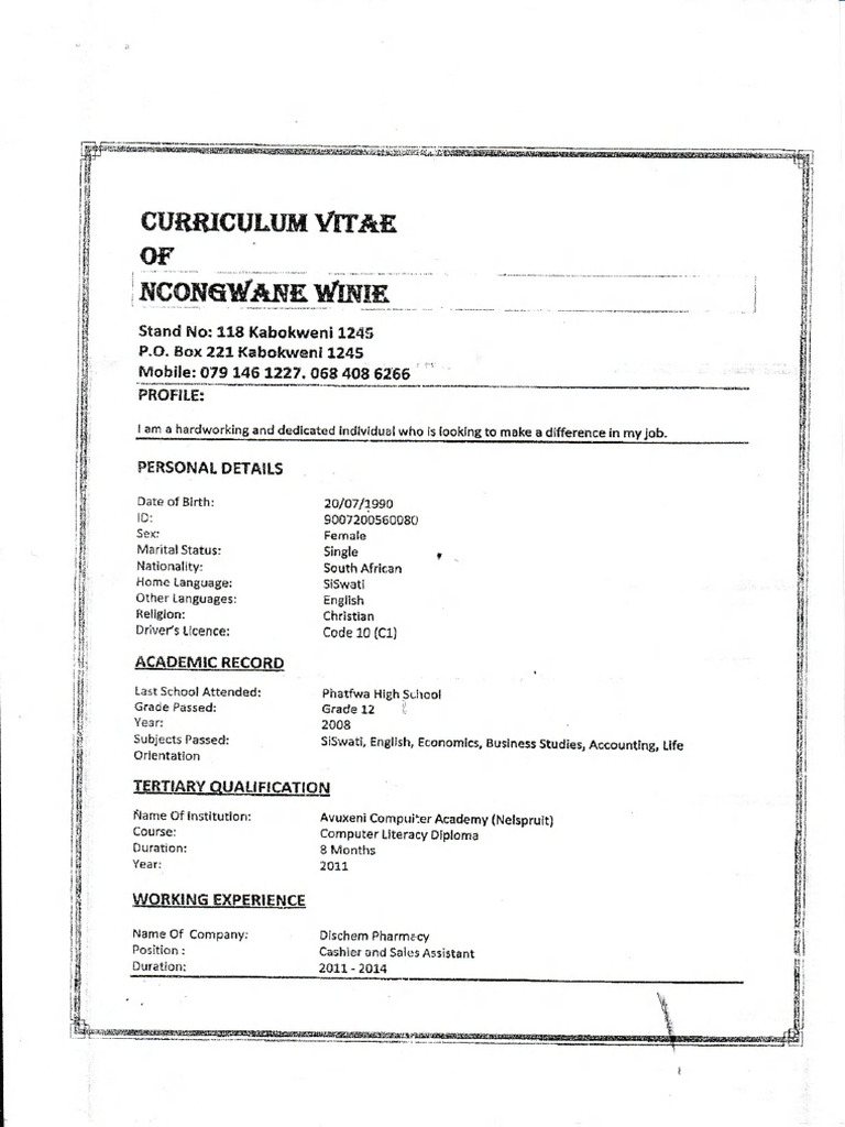 CV Scanned (Original) 1 | PDF
