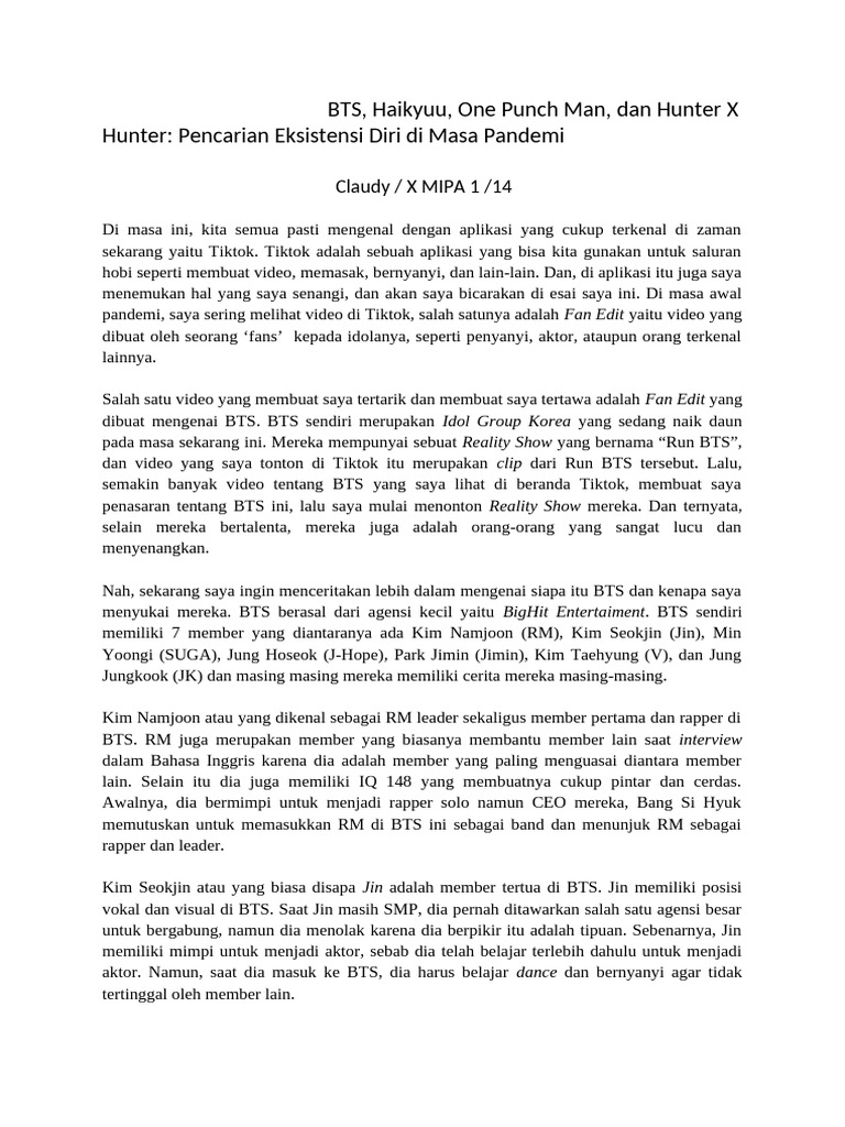 Hobi dan Kesukaan | PDF