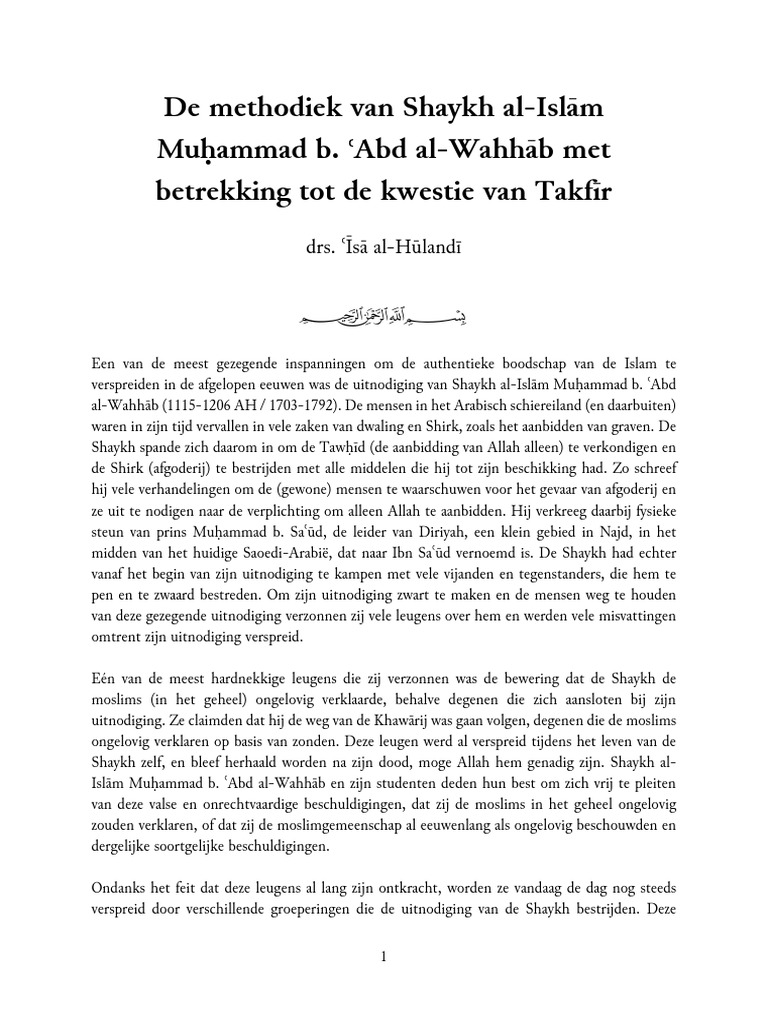 Methodiek - Takfir.najd 1 | PDF
