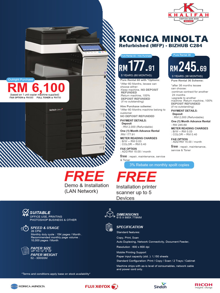 Katalog Konica Minolta Bizhub c284 | PDF