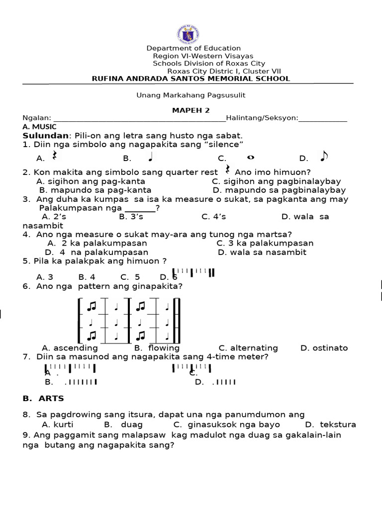 PT Mapeh-2 Q1 | PDF