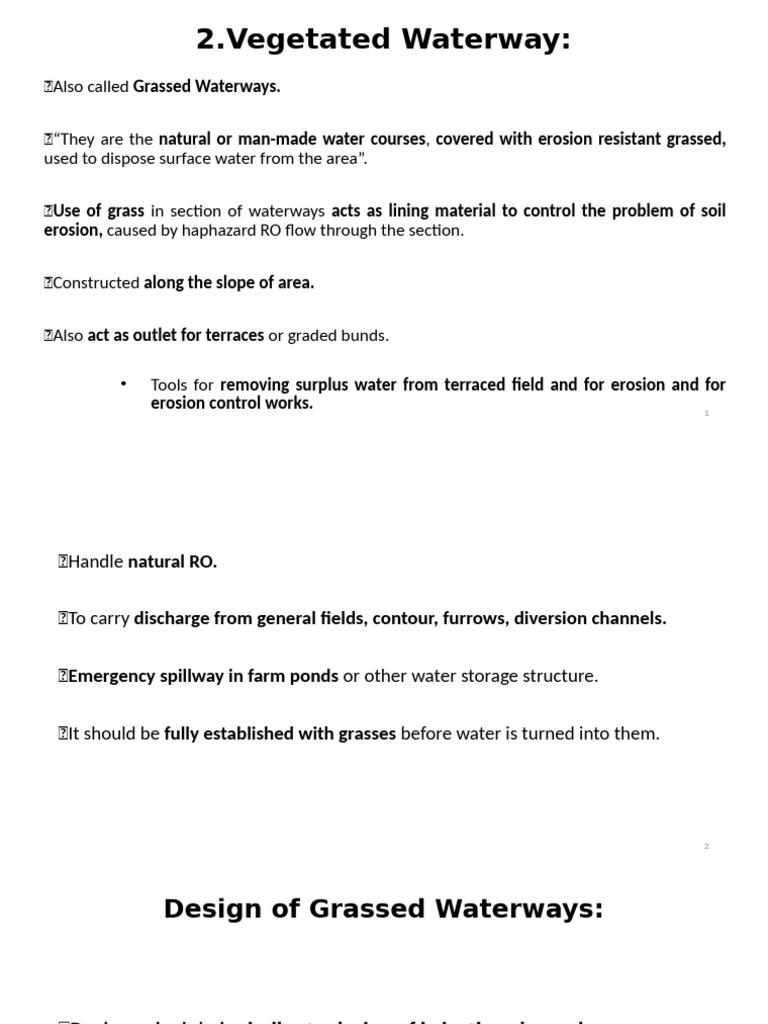 Vegetative Waterways | PDF