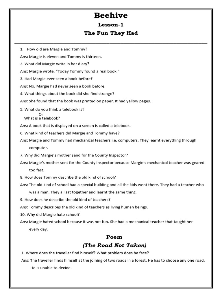 Class 9 Beehive and Moments Questions Answers | PDF Class 9 Beehive and Moments Questions Answers | PDF