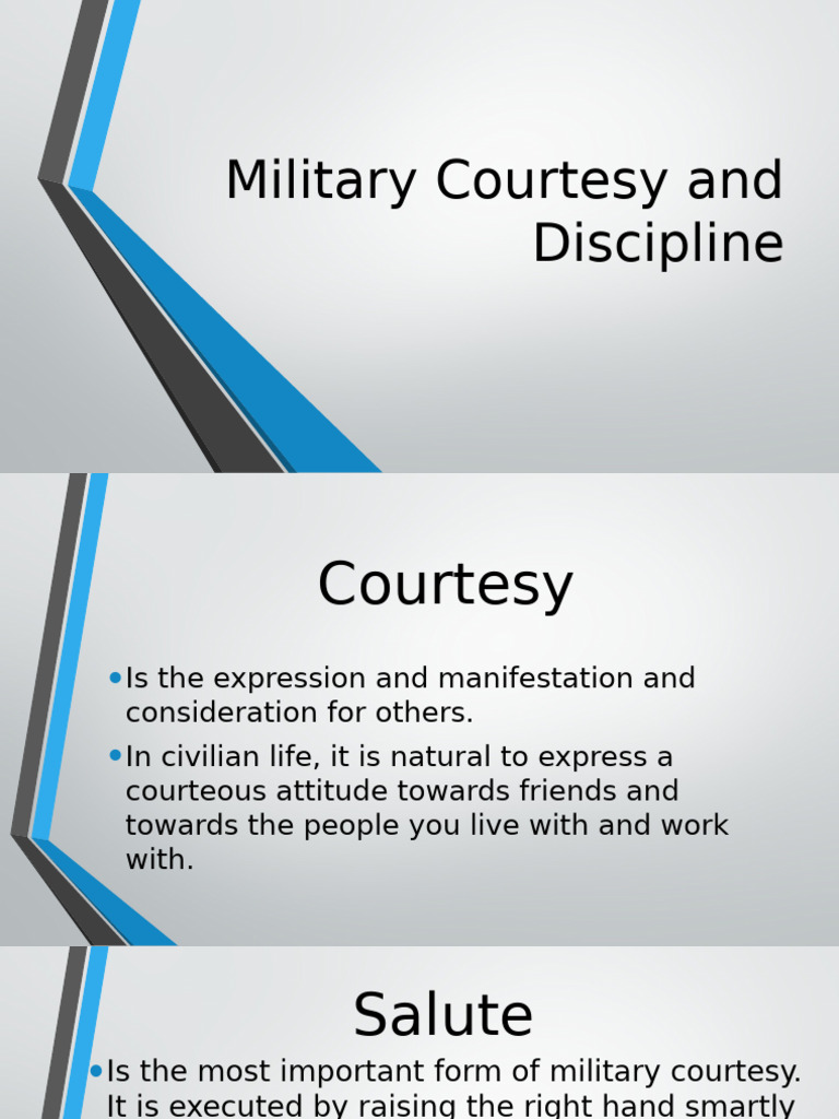Military Courtesy and Discipline | PDF | History