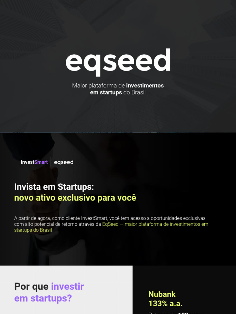 EqSeed - InvestSmart - Investimentos em Startups | PDF