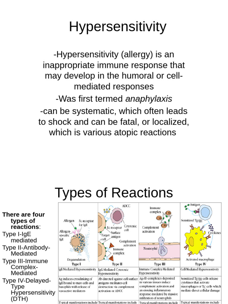 Hypersensitivity | PDF
