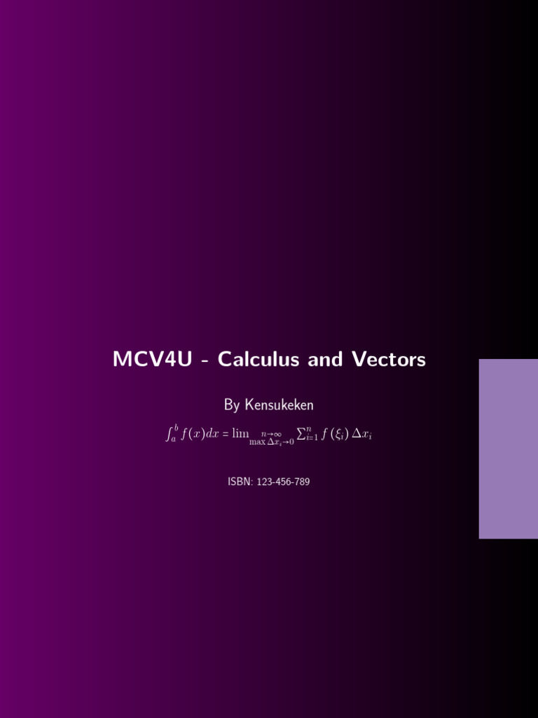 MCV4U - Calculus - and - Vectors NOTES | PDF
