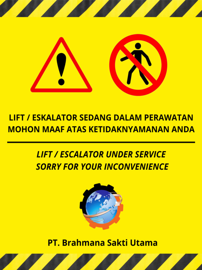 Lift Eskalator Sedang Dalam Perbaikan, Mohon Maaf Atas Ketidaknyamanan ...