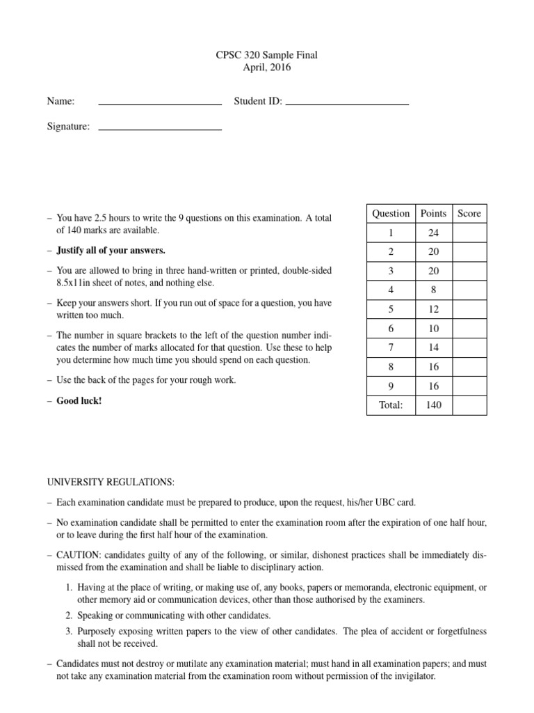 320 2016 Final Sample | PDF