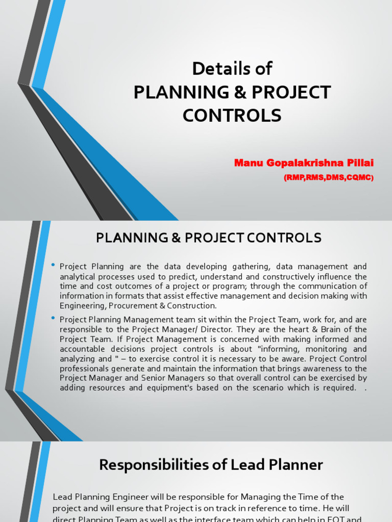 Details of Planning and Project Control | PDF