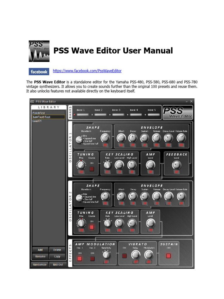 PSS Wave Editor User Manual | PDF