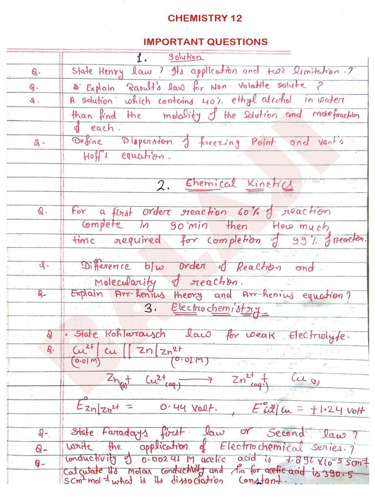 Chemistry 12 NEET JEE Discussion Guide | PDF | Technology & Engineering