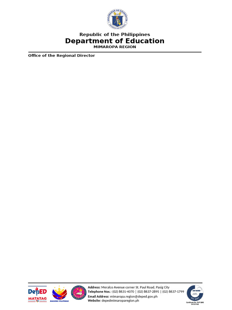 LETTERHEAD-ISO-portrait-ORD-official template (1) | PDF