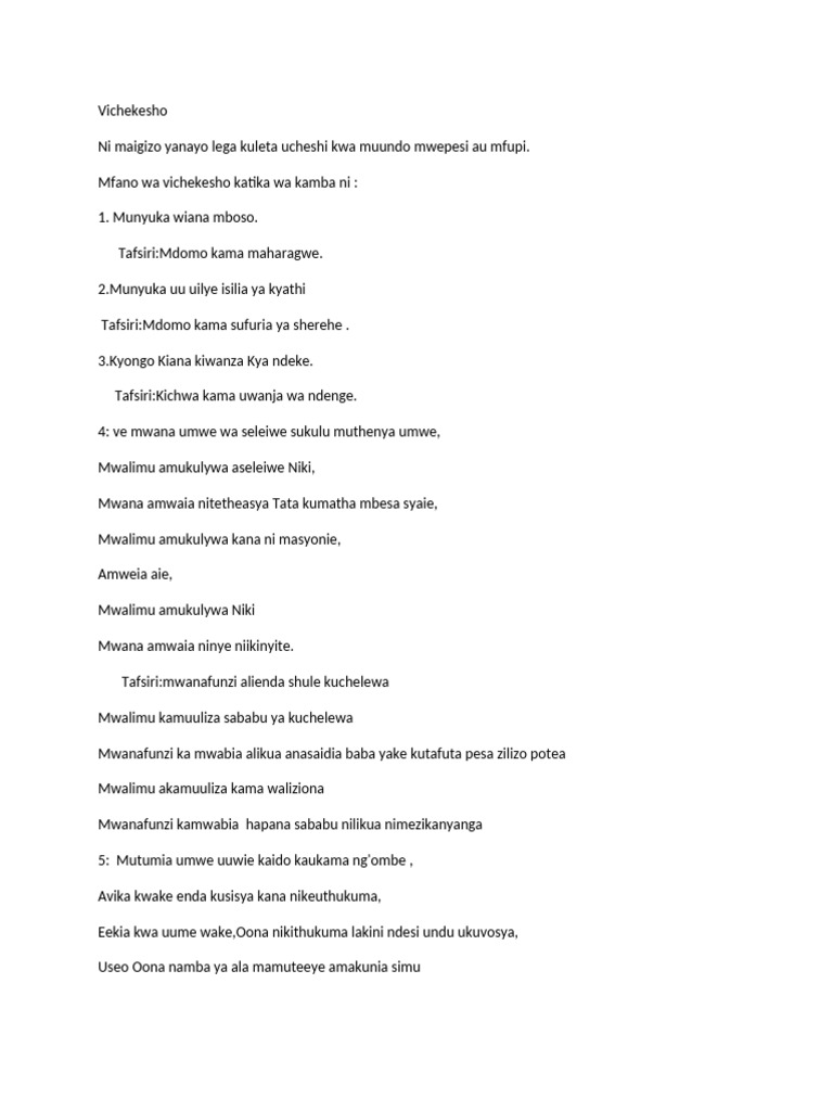 Vichekesho-WPS Office | PDF