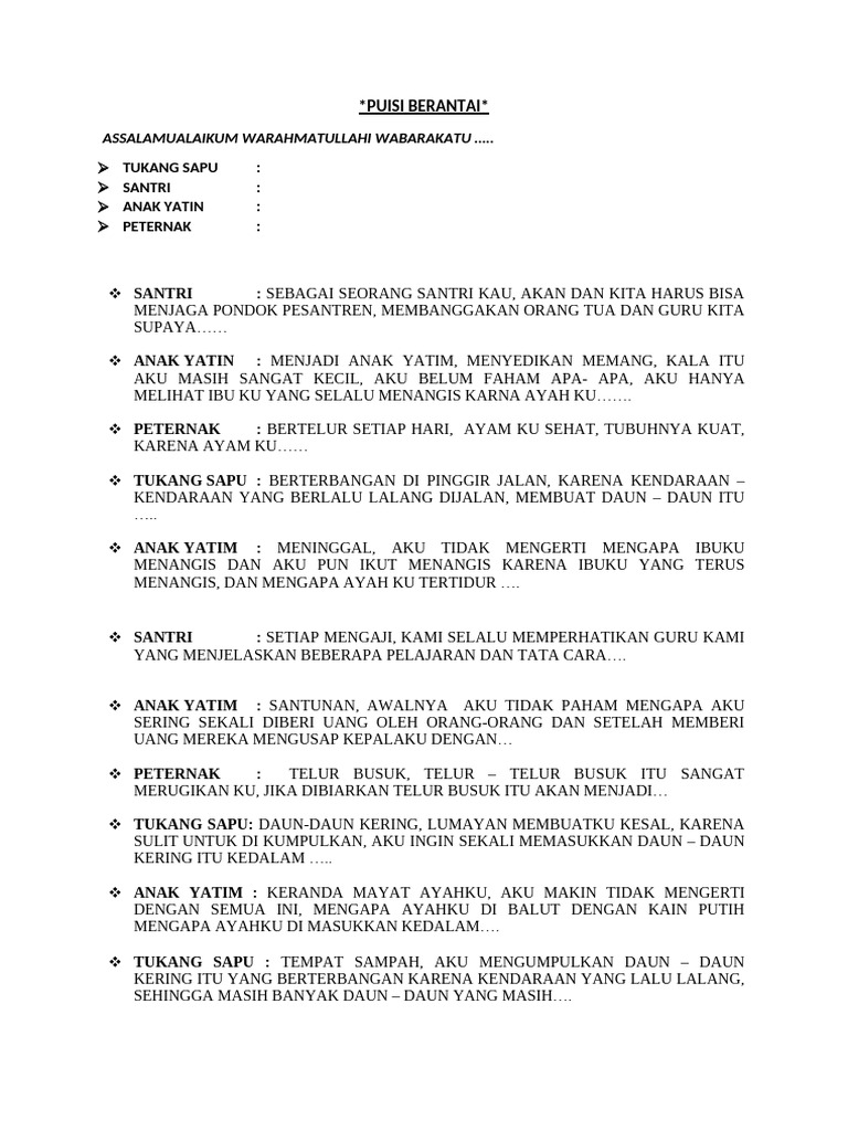 Puisi Berantai 2024 | PDF