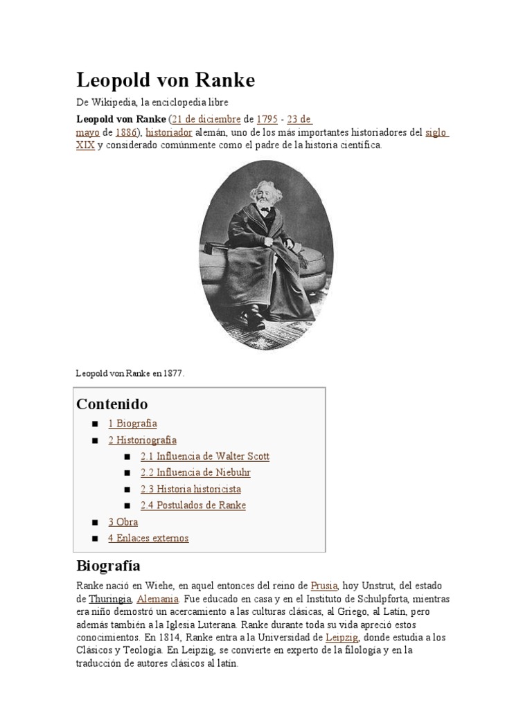 Leopold Von Ranke | PDF | Science | Ciencia filosófica