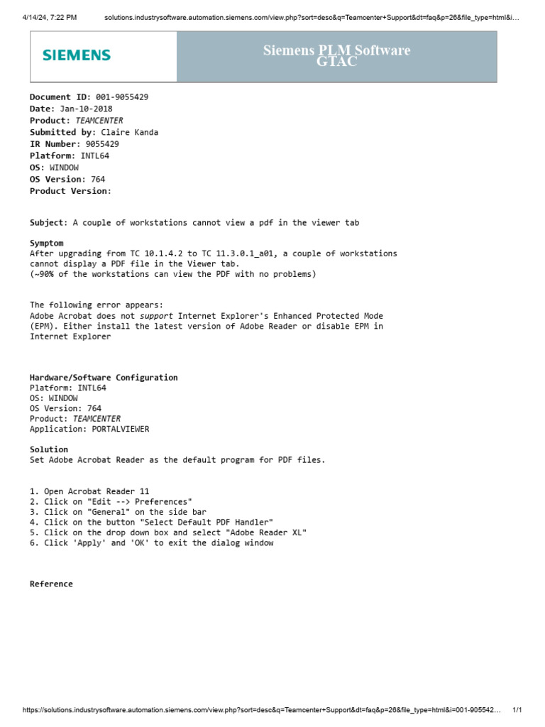 Teamcenter PDF Viewer Issue Fix | PDF