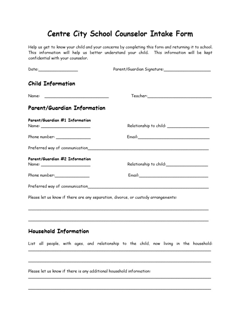 Intake Form | PDF
