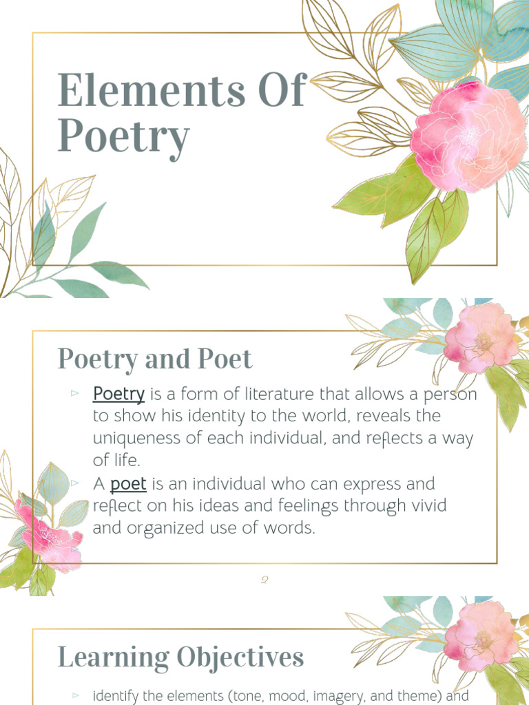 Elements of Poetry | PDF