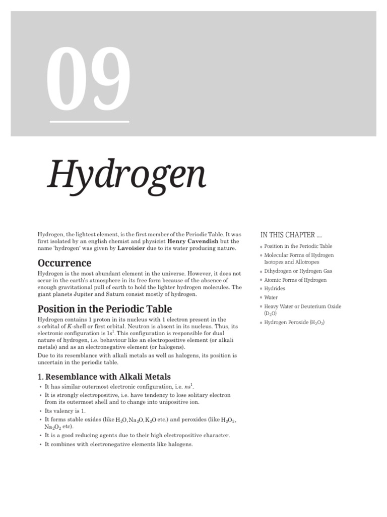Hydrogen | PDF