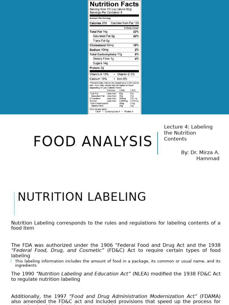 Nutrition Labeling Regulations Overview | PDF | Nutrition Facts Label ...