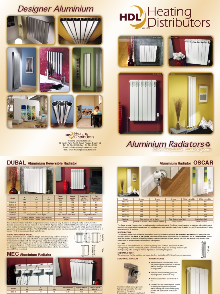 Aluminium Brochure | PDF | Radiator | Valve