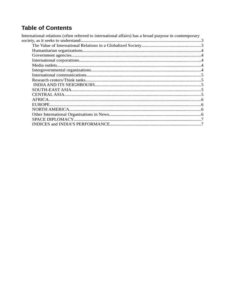 International Relations | PDF