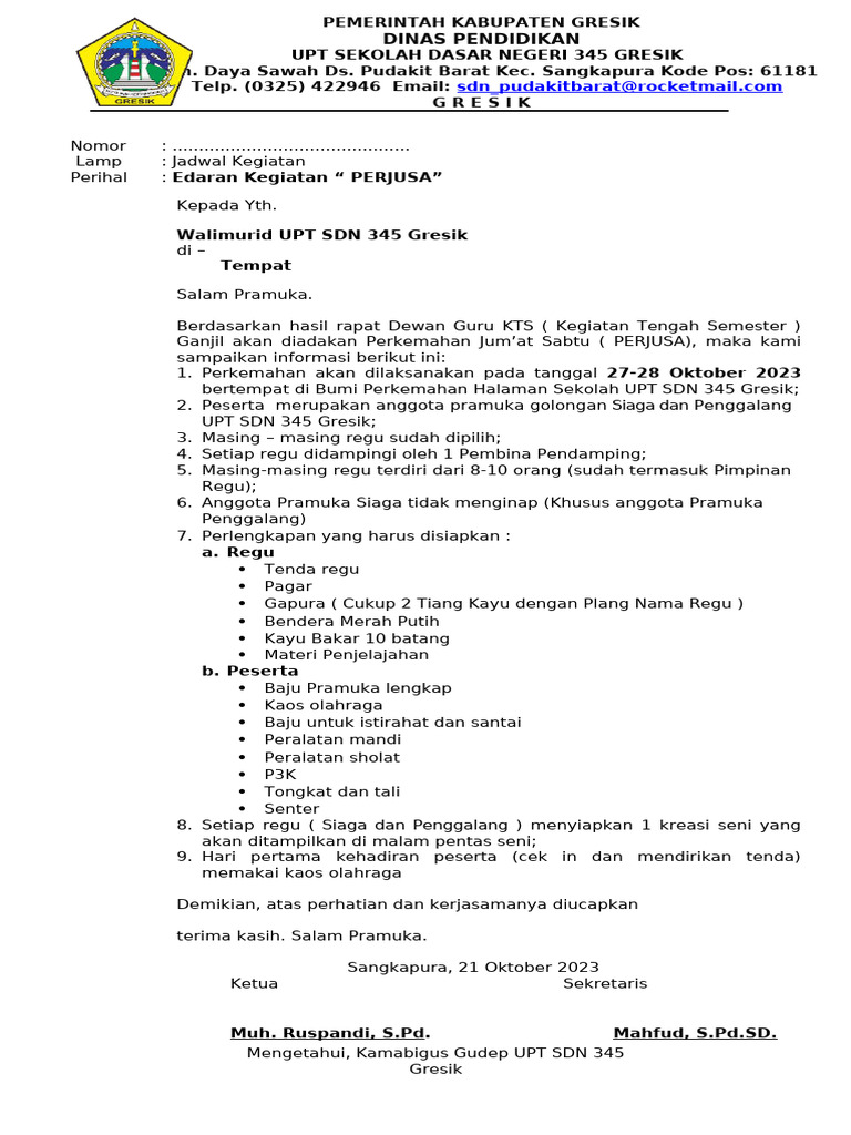 Surat Edaran Perjusa | PDF