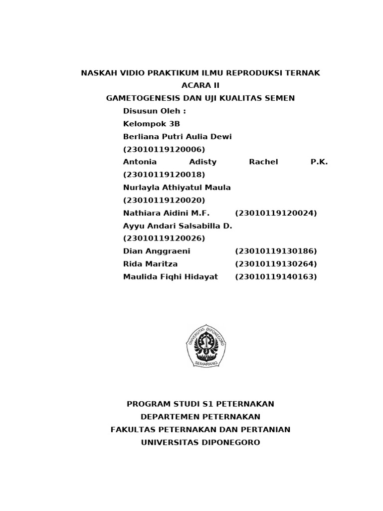 Naskah Vidio - IRTB - Kelompok 3 - Acara 2 | PDF