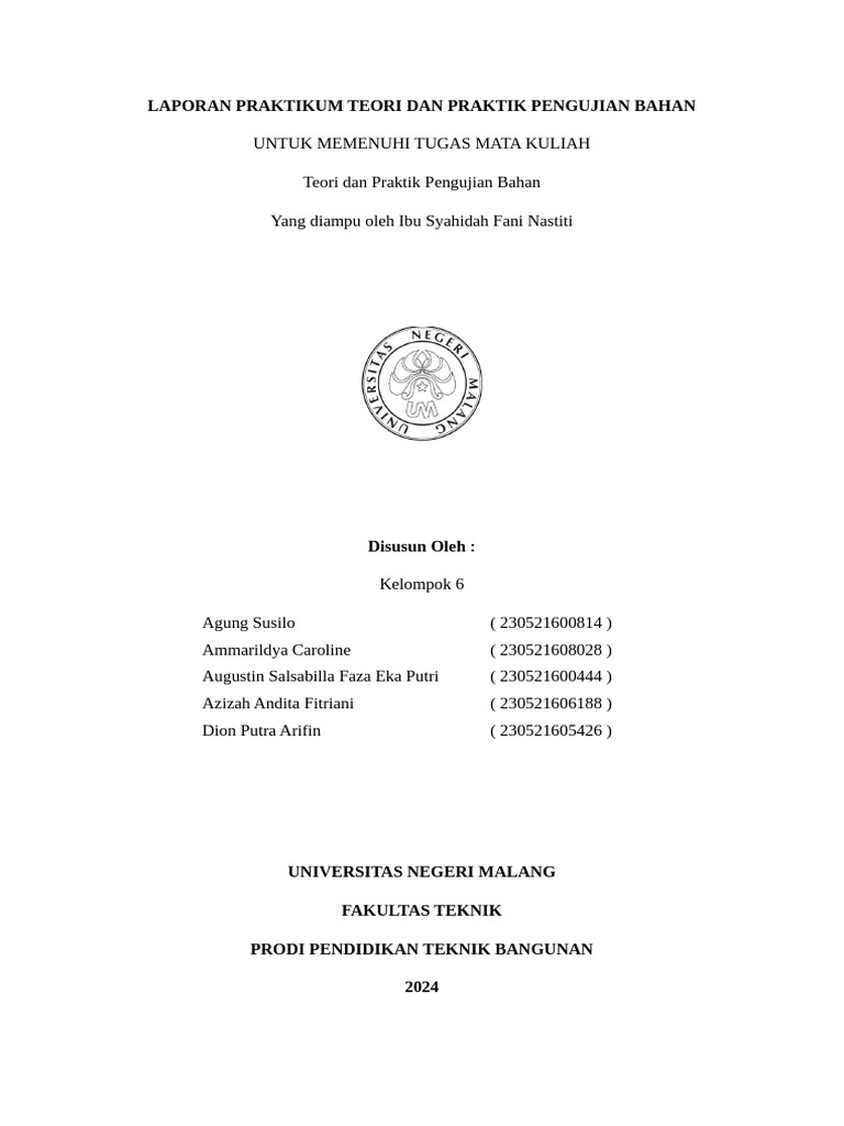 Laprak PB Kelompok 6 | PDF