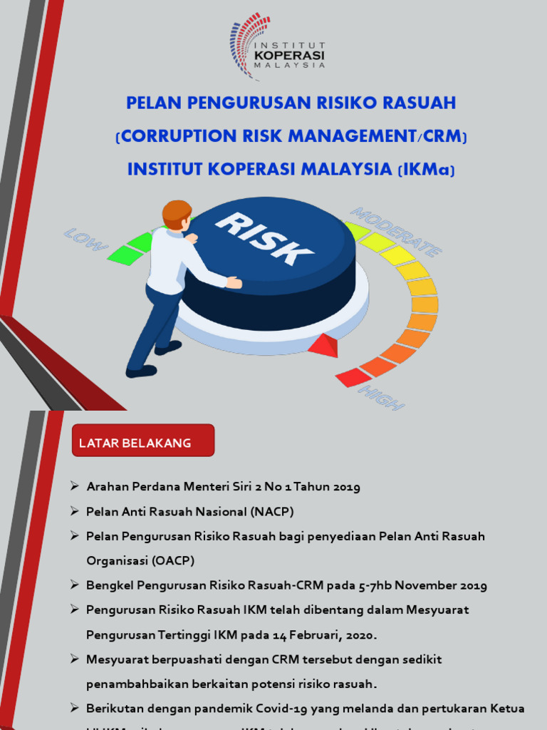 Pelan Pengurusan Risiko Rasuah CRM | PDF