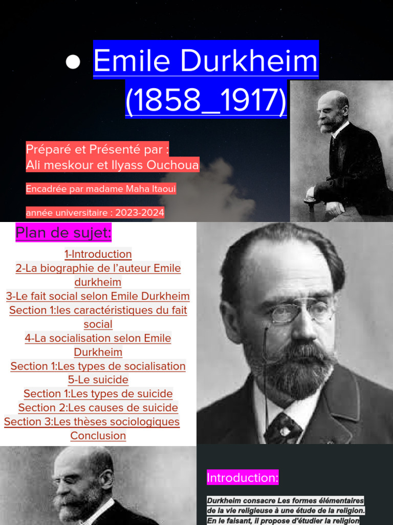 Émile Durkheim (1858-1917) - 1 | PDF