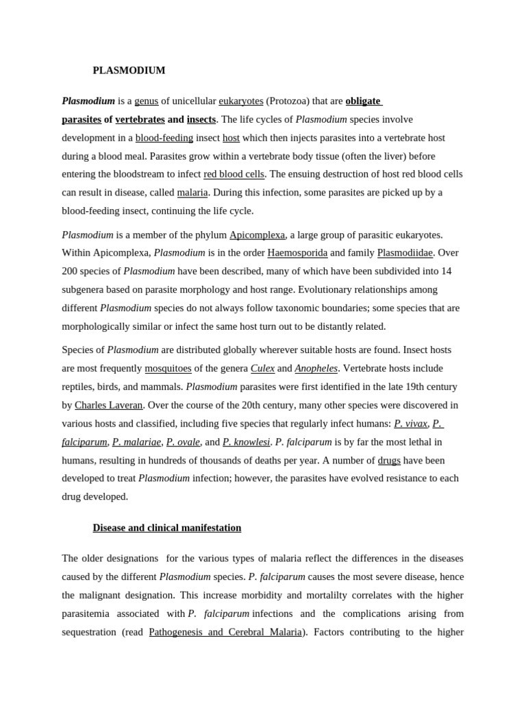 Plasmodium | PDF