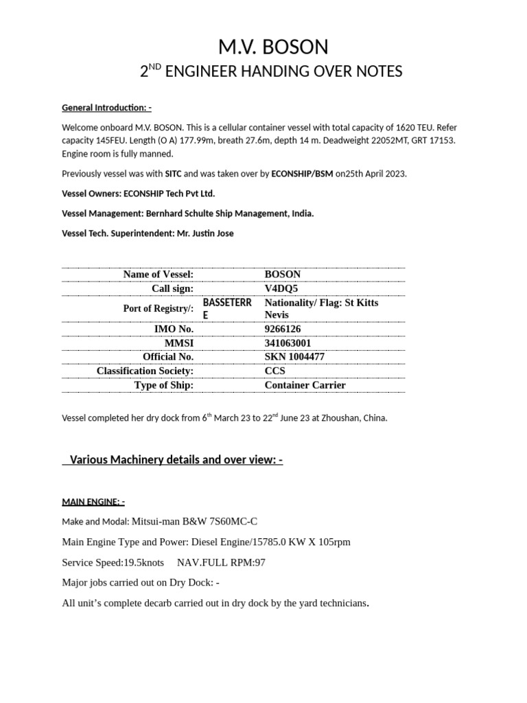 2e Keerthi Handing Over Notes | PDF | Pump | Home & Garden