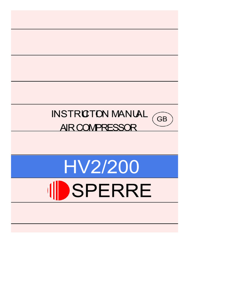 Sperre Air Compressor HV2-200 | PDF