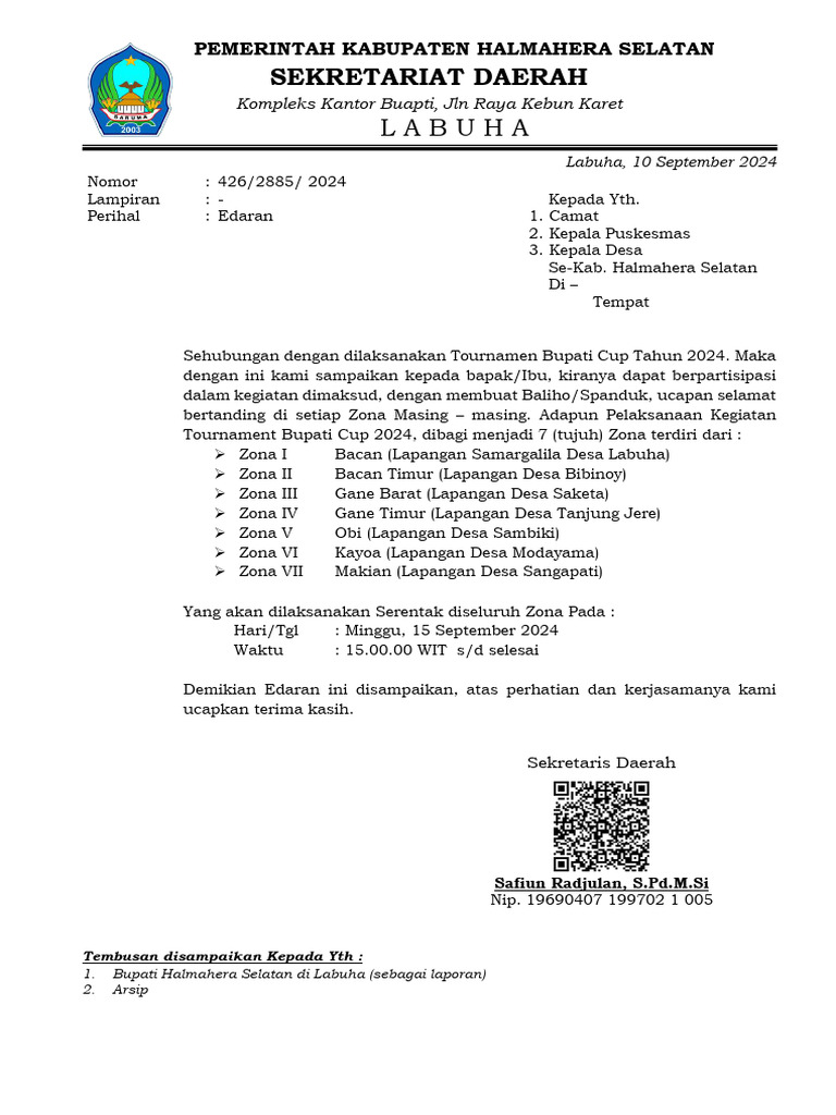 SEKDA Surat Edaran | PDF