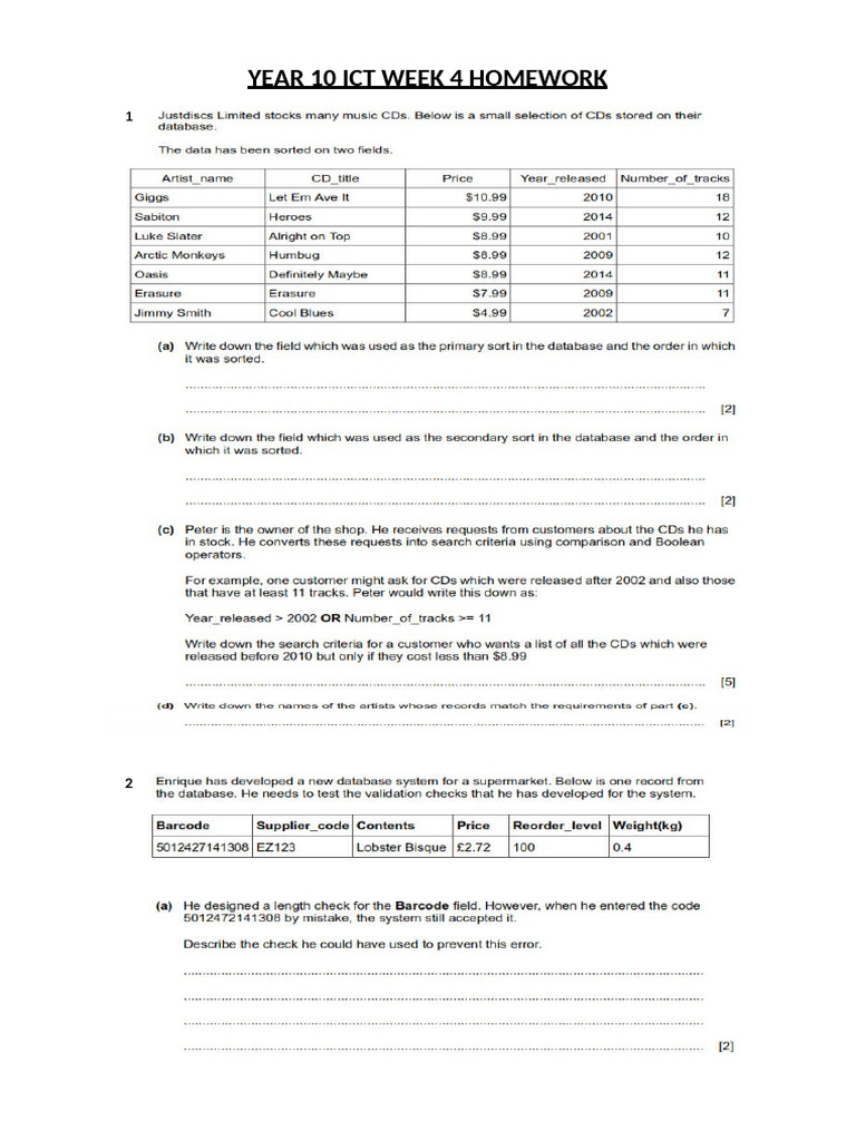 Week 4 Homework | PDF