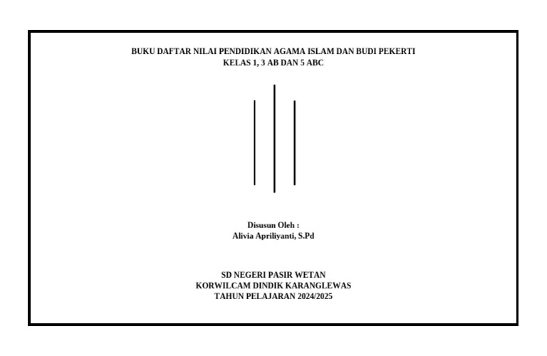 Cover Daftar Nilai Pai | PDF