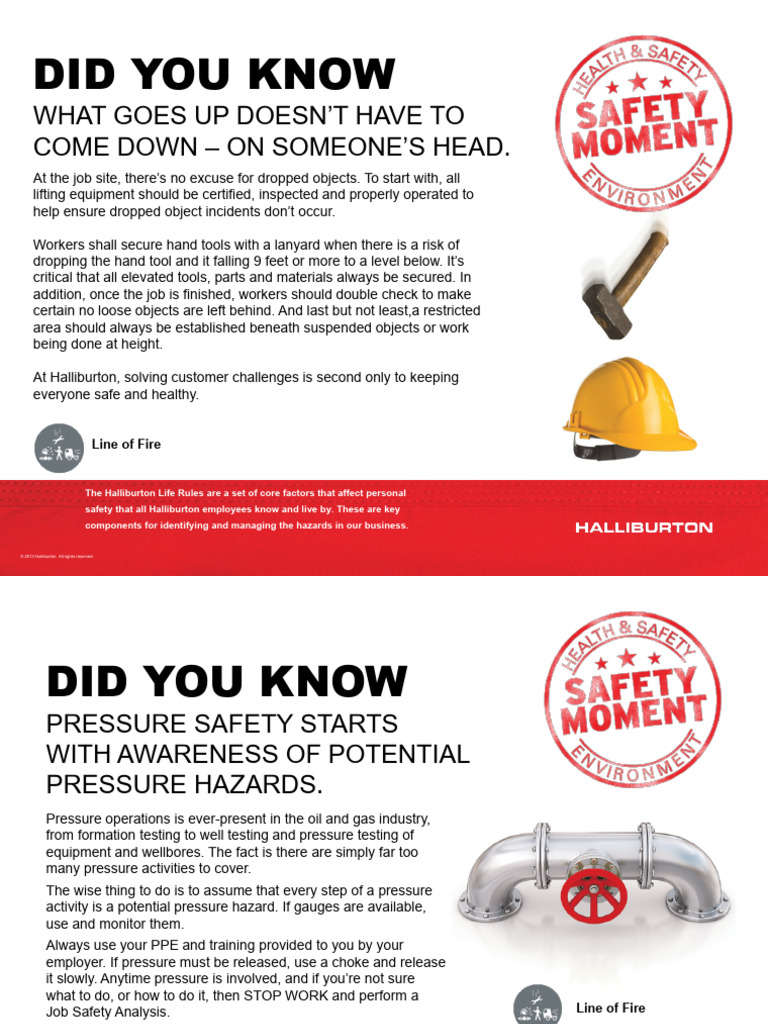 Lineof Fire Safety Moments | PDF