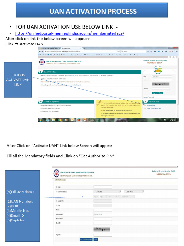UAN Activation Process | PDF