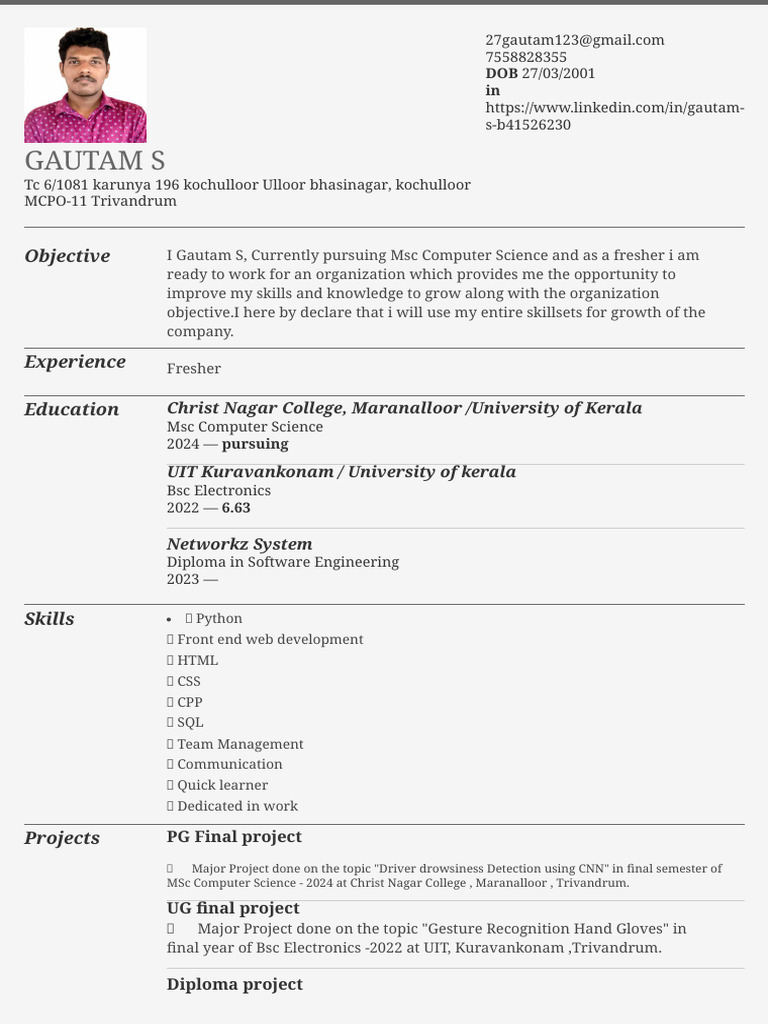 New Gautam Resume | PDF