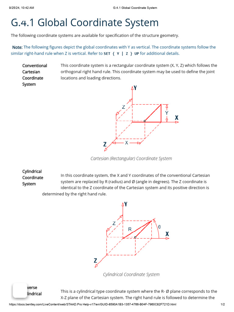 G.4.1 Global Coordinate System | PDF