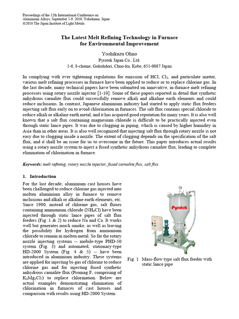 Melt Refining-Environmental Improvement | PDF