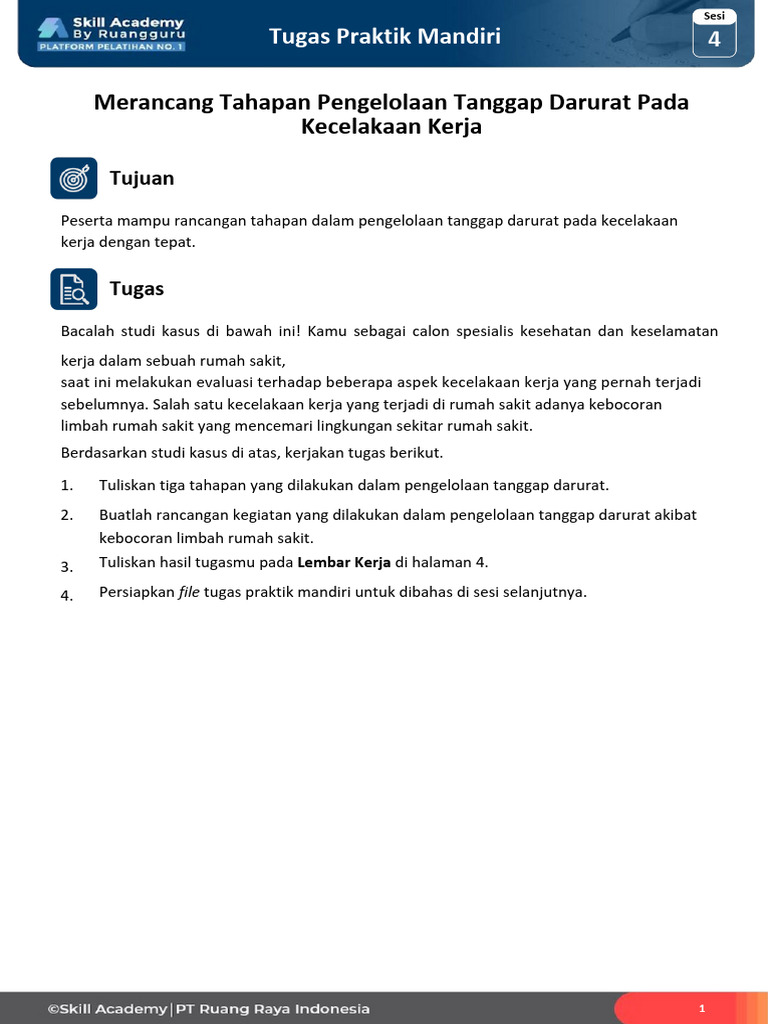 TPM 4 Rancangan Tanggap Darurat - Setio Aji Pamungkas | PDF