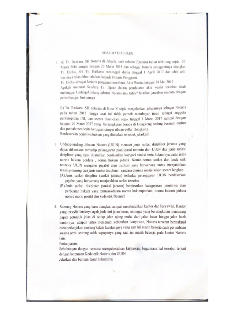 SOAL MATERI UKEN | PDF