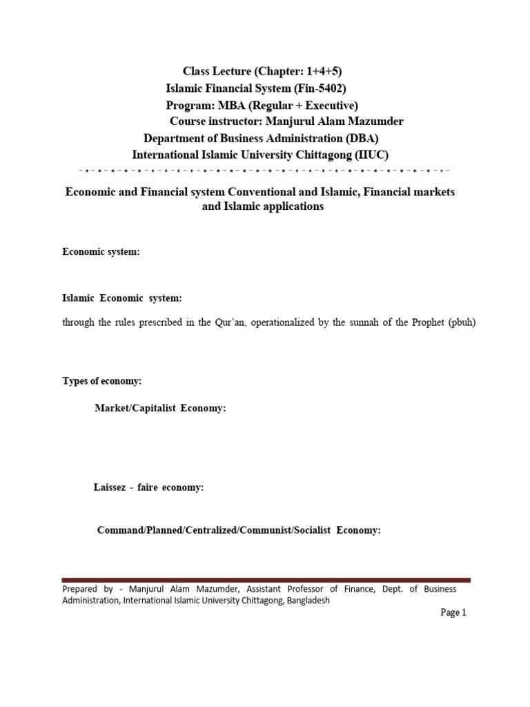 Overview of Financial System | PDF