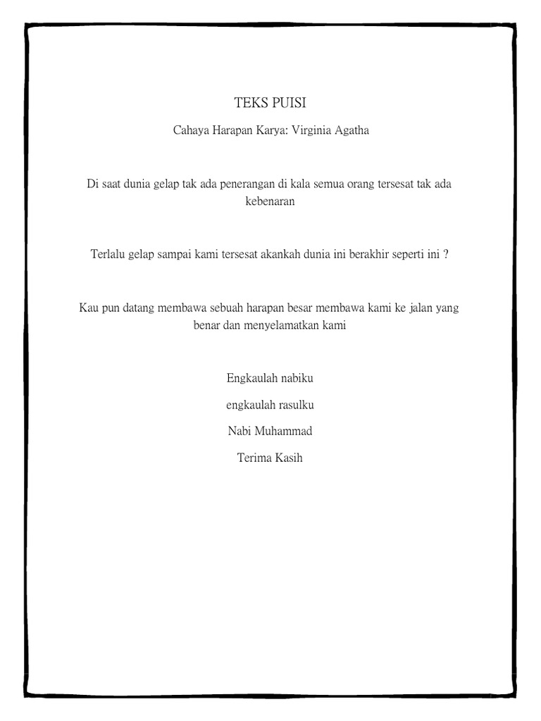 Teks Puisi | PDF