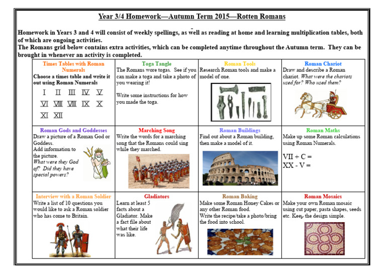 Roman Homework | PDF | Roman Empire